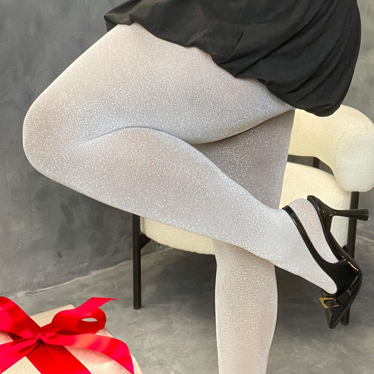 Lux Sparkle Tights - Snowball - Tights & Clothes In Sizes 4-38 - Snag – Snag Australia