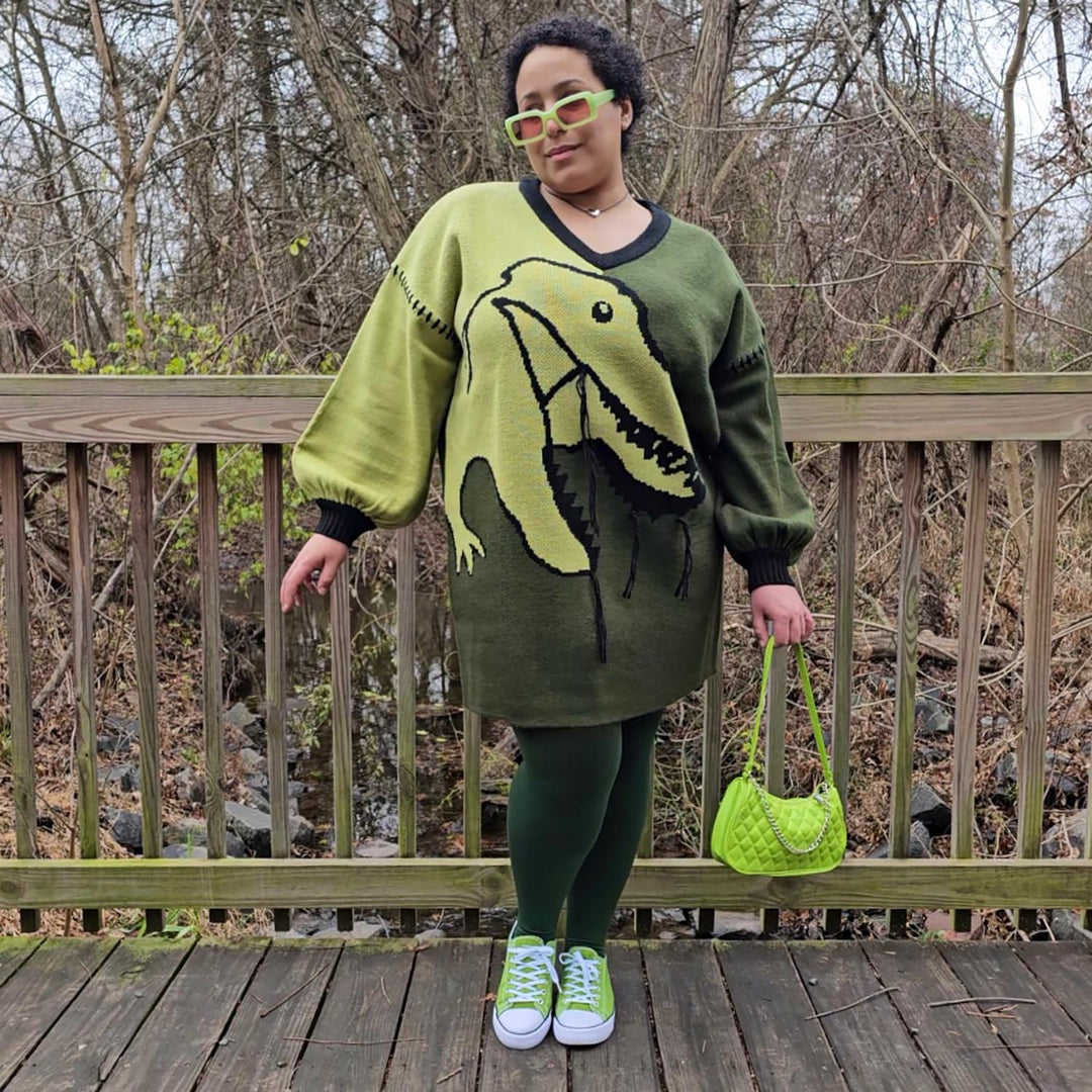 Dinosaur Jumper Dress - Rex - Tights & Clothes In Sizes 4-38 - Snag ...