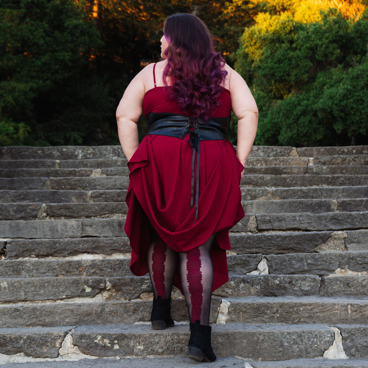 Entwined Tights | Red Celtic Knot Goth Tights | Snag – Snag Australia