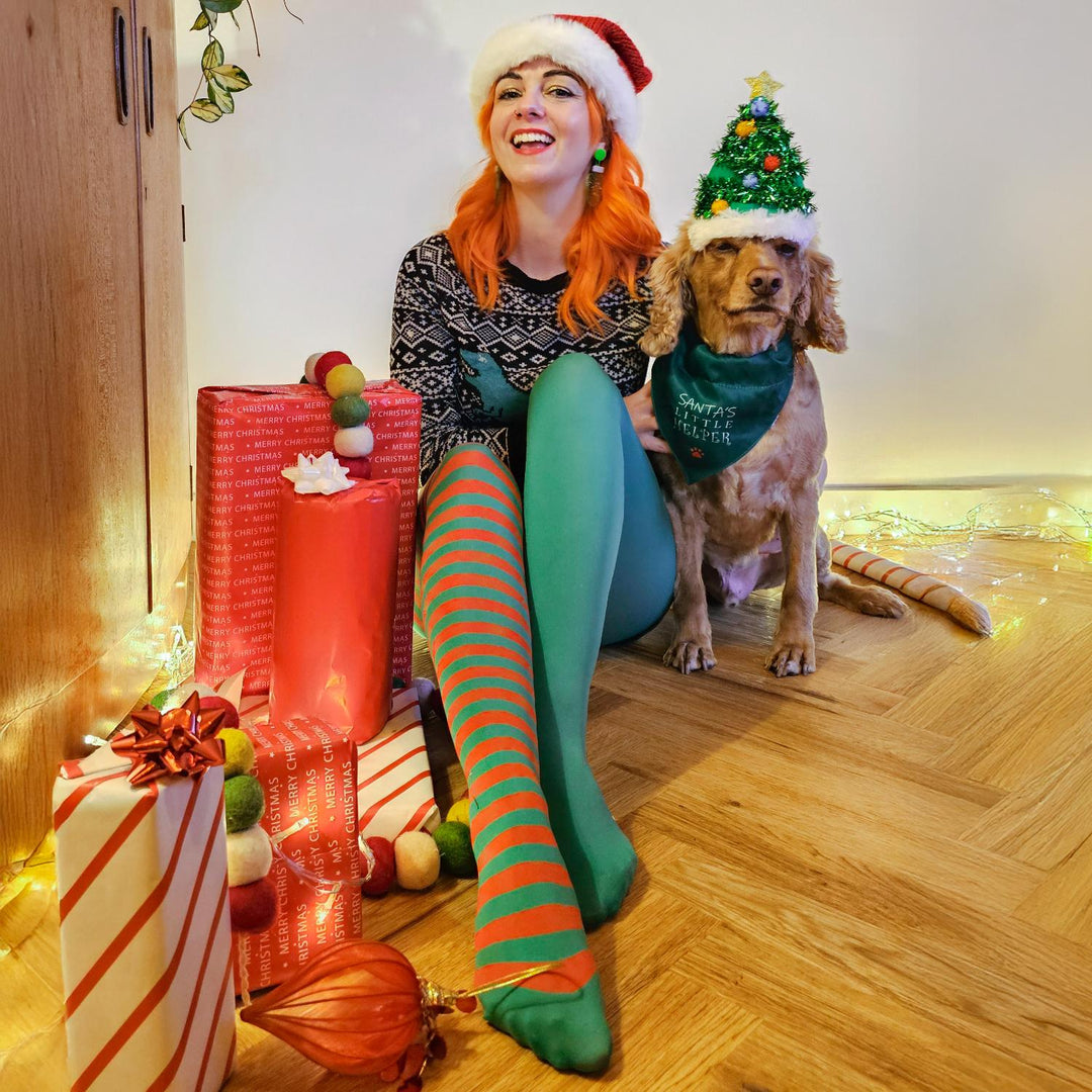 Duo Elf Mismatched Christmas Tights | Snag – Snag Australia