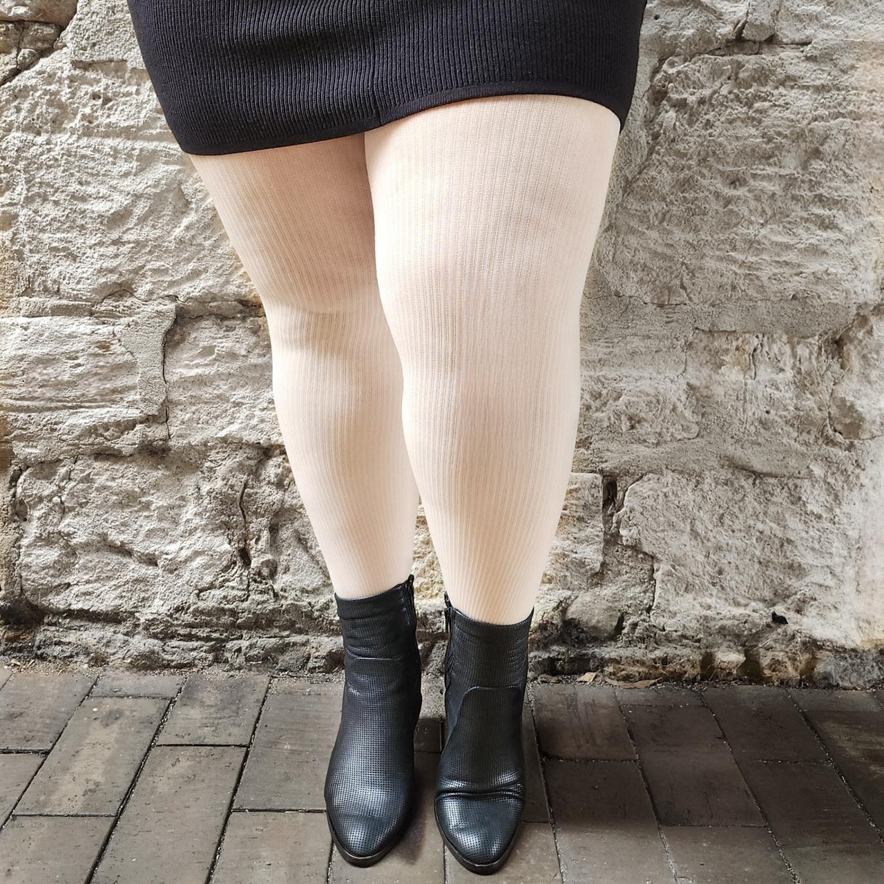 Ionic Ribbed Tights - Oatmeal - Tights & Clothes In Sizes 4-38 - Snag ...