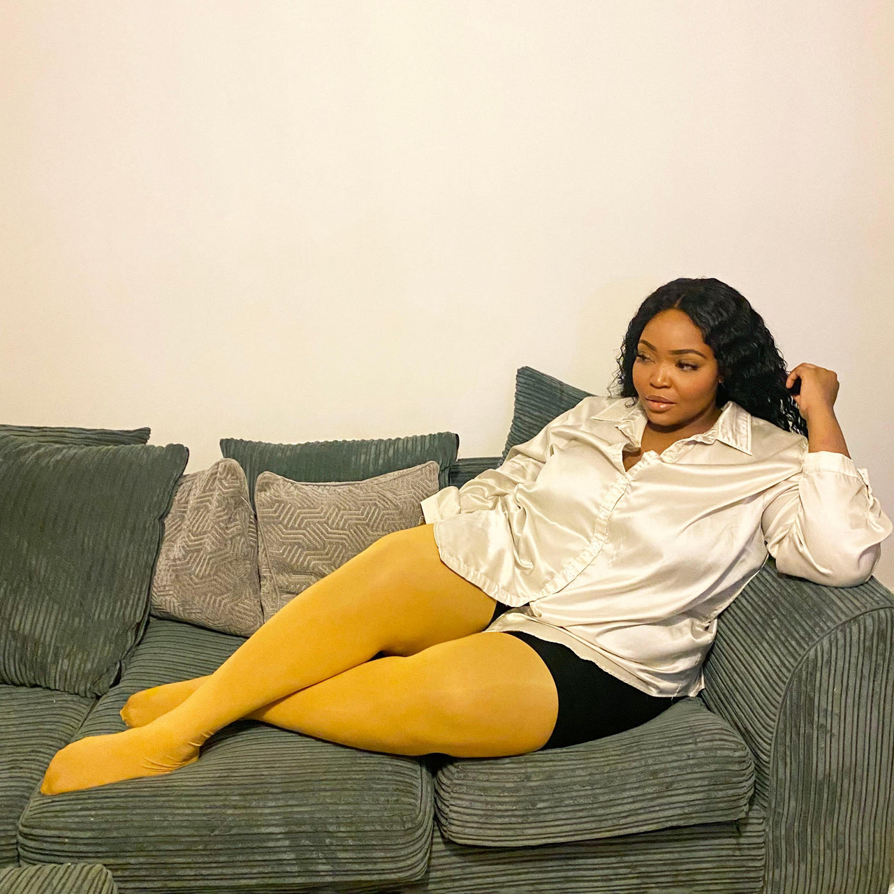 Opaque Mustard Yellow Coloured Tights | Snag – Snag Australia