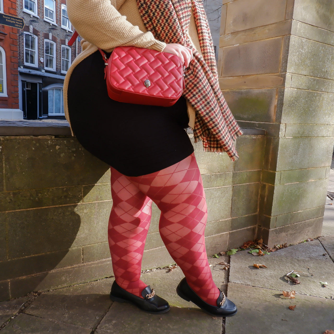 Burgundy Patterned Coloured Tights | Snag – Snag Australia