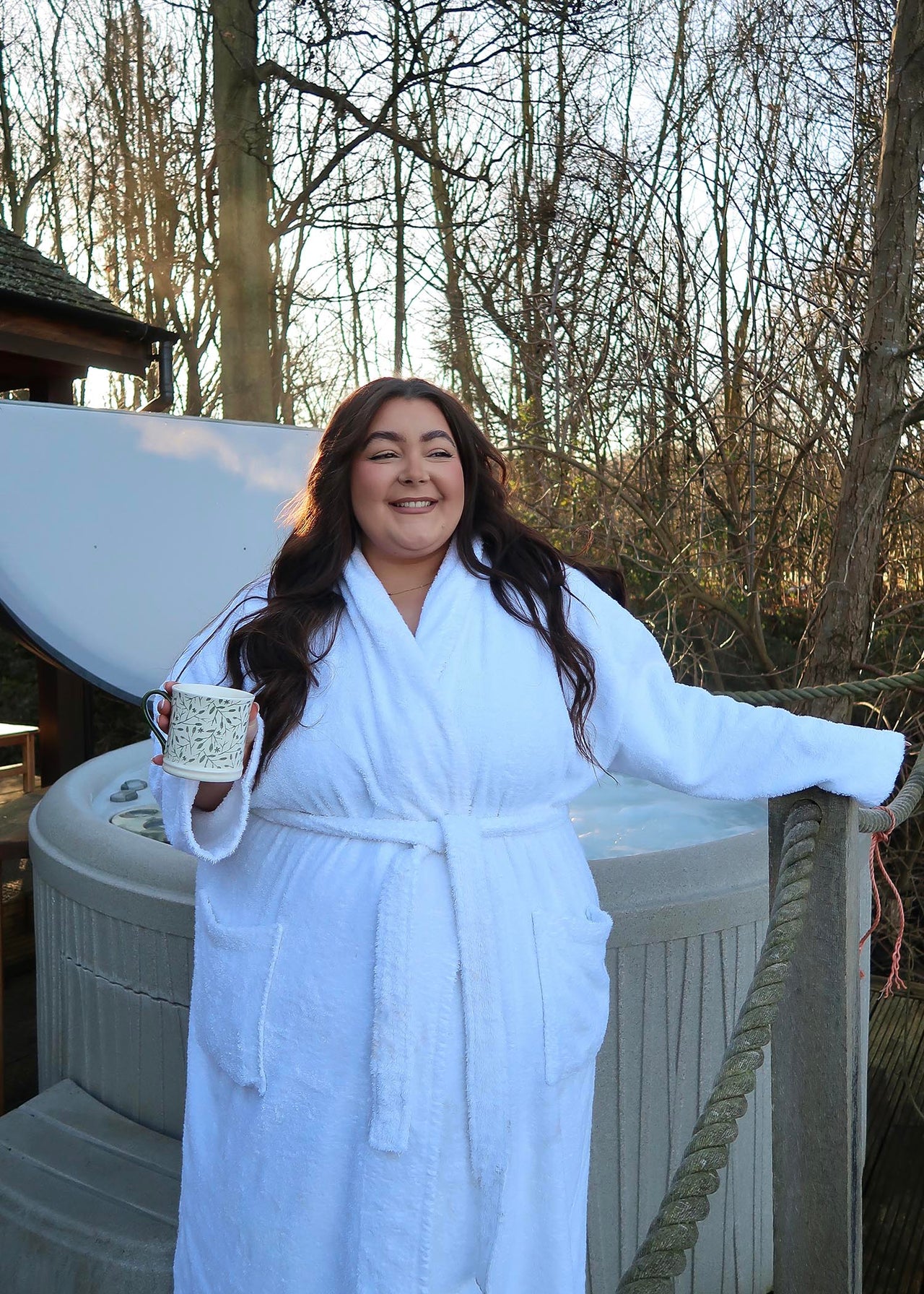 Luxury Large Bath Robe in White - Snag – Snag Australia